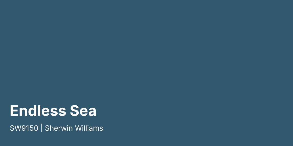 Sherwin Williams Endless Sea SW9150 Paint Color | PaintPlan