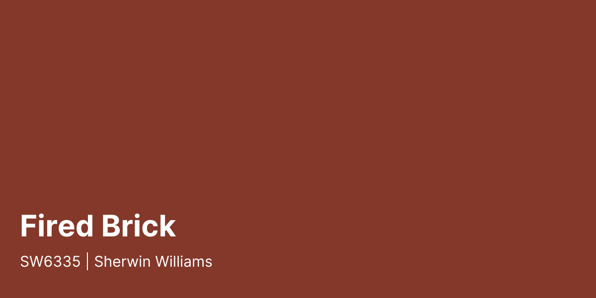 Sherwin Williams Fired Brick SW6335 Paint Color | PaintPlan