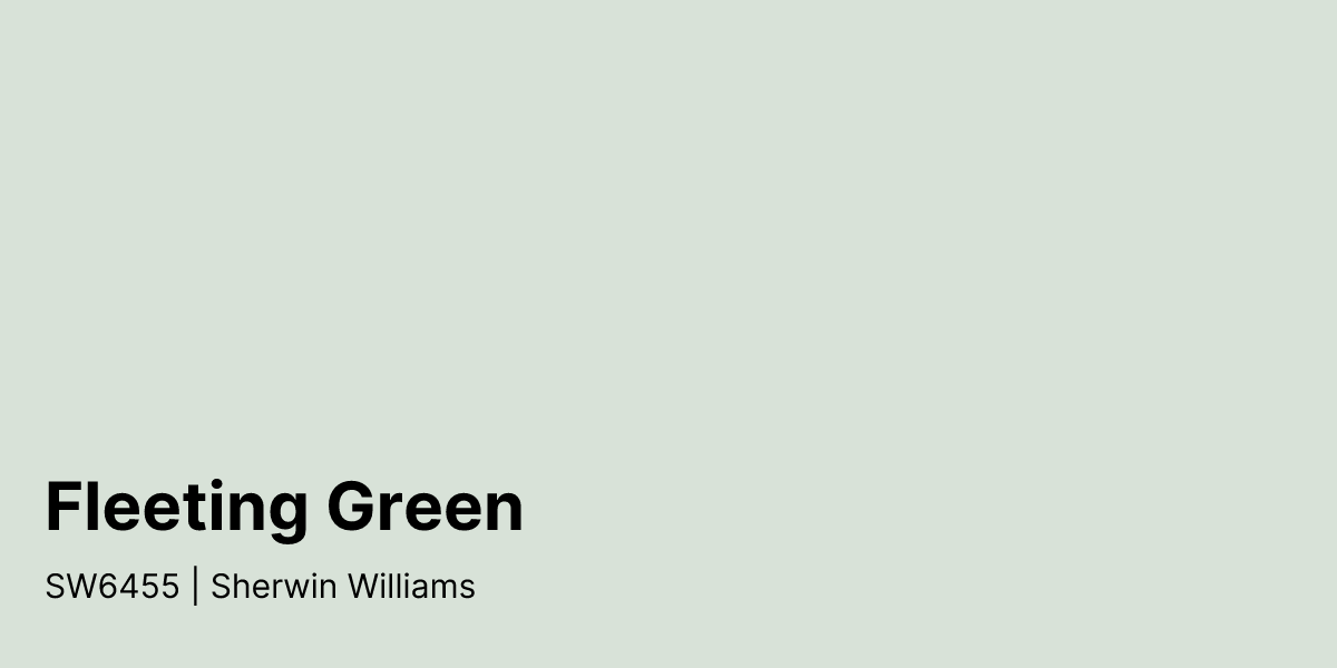 Sherwin Williams Fleeting Green SW6455 Paint Color | PaintPlan