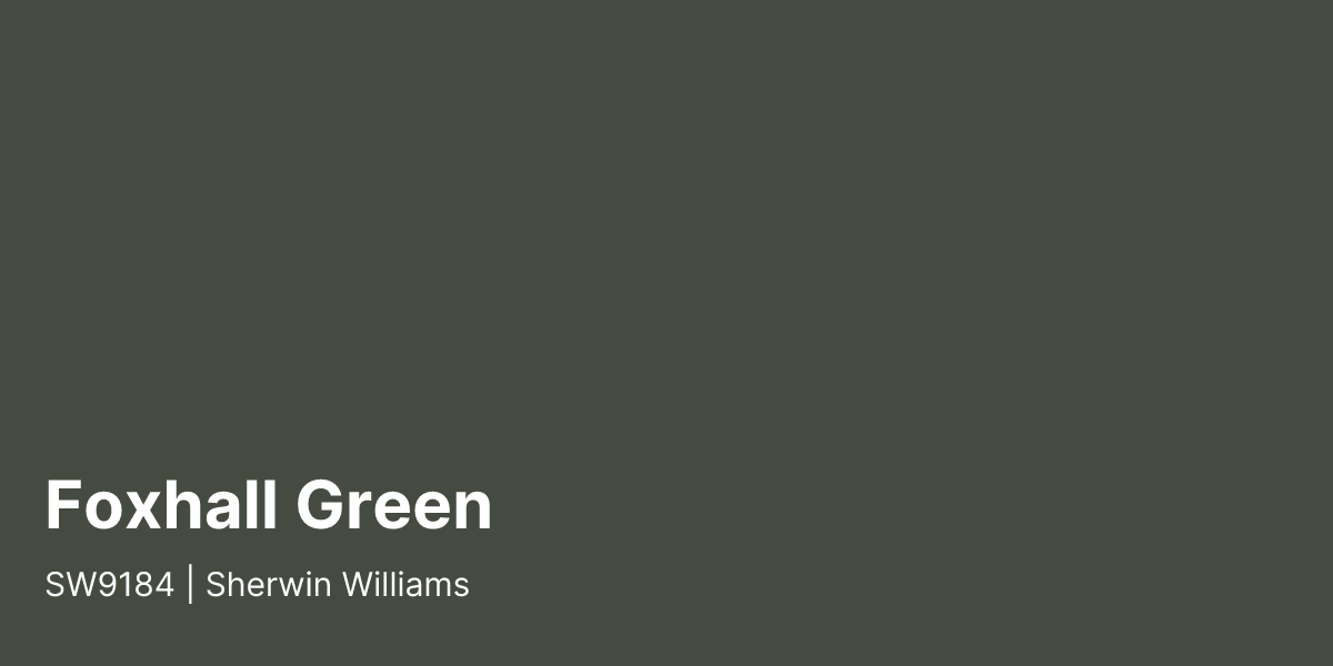 Sherwin Williams Foxhall Green SW9184 Paint Color | PaintPlan