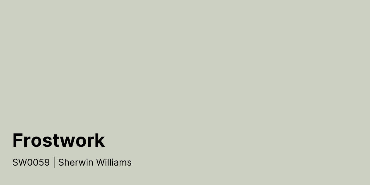 Sherwin Williams Frostwork SW0059 Paint Color | PaintPlan