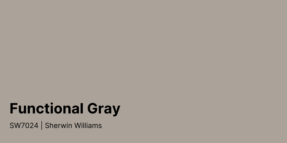Sherwin Williams Functional Gray SW7024 Paint Color | PaintPlan
