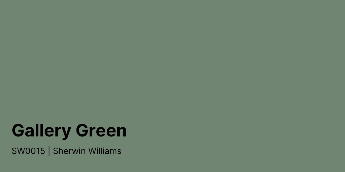 Sherwin Williams Gallery Green SW0015 Paint Color | PaintPlan