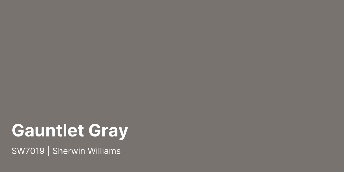 Sherwin Williams Gauntlet Gray SW7019 Paint Color | PaintPlan
