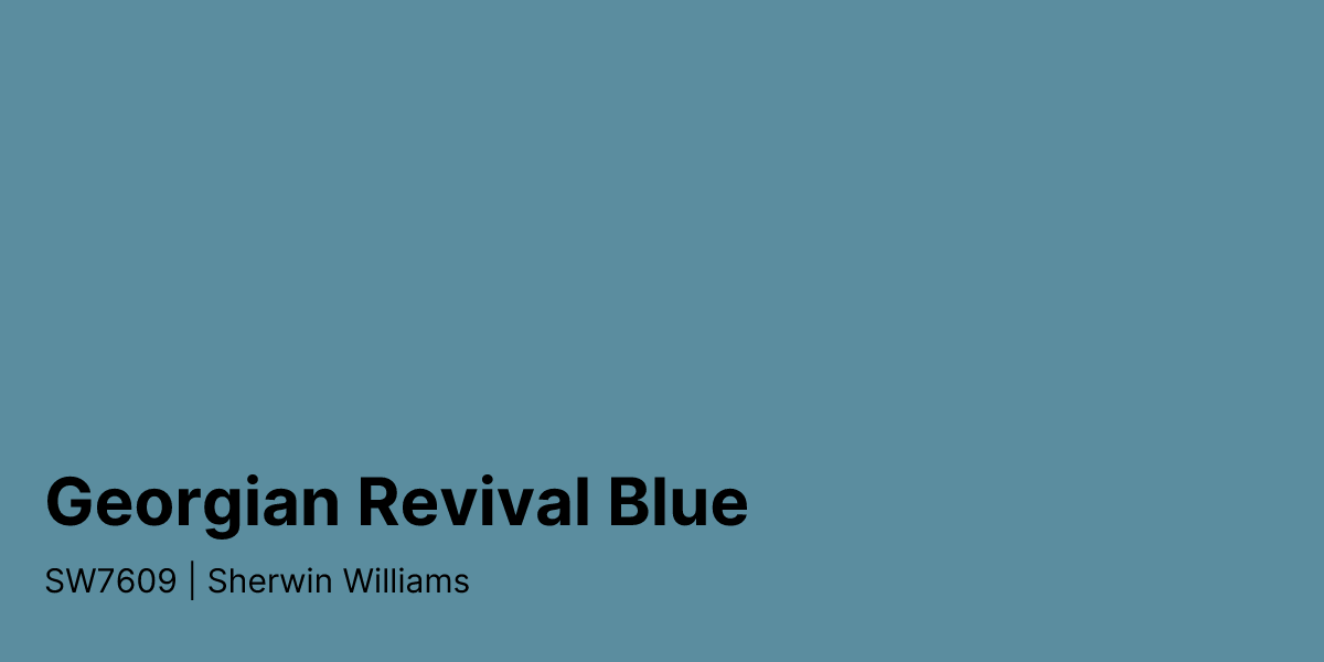 Sherwin Williams Georgian Revival Blue SW7609 Paint Color | PaintPlan