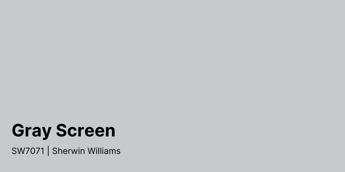 Sherwin Williams Gray Screen SW7071 Paint Color | PaintPlan