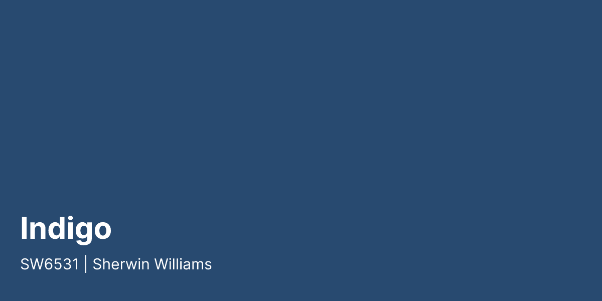 Sherwin Williams Indigo SW6531 Paint Color | PaintPlan
