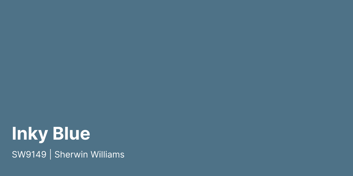 Sherwin Williams Inky Blue SW9149 Paint Color | PaintPlan