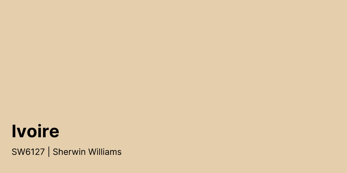 Sherwin Williams Ivoire SW6127 Paint Color | PaintPlan