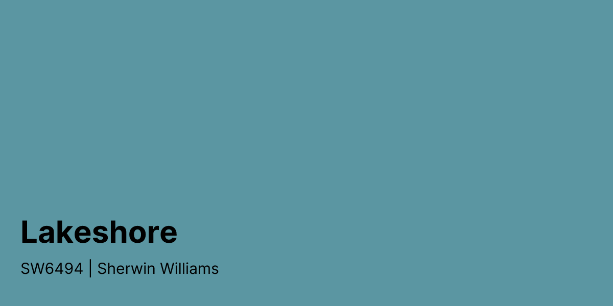 Sherwin Williams Lakeshore SW6494 Paint Color | PaintPlan