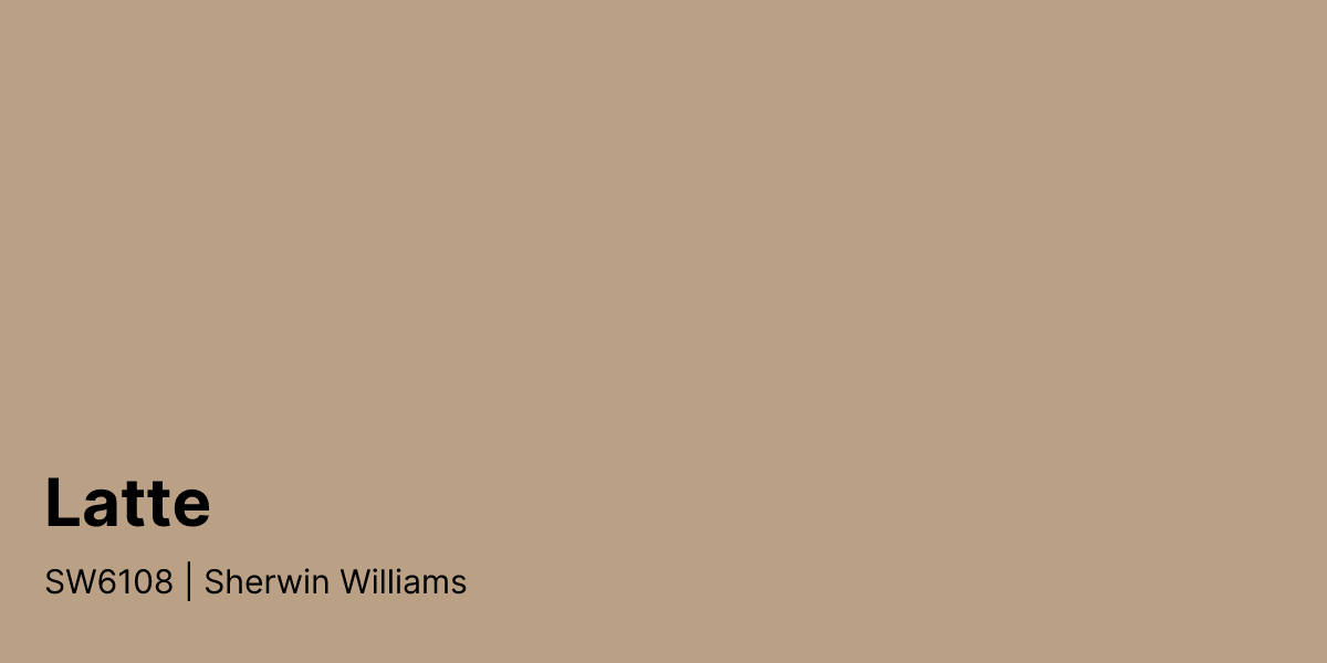 Sherwin Williams Latte SW6108 Paint Color | PaintPlan