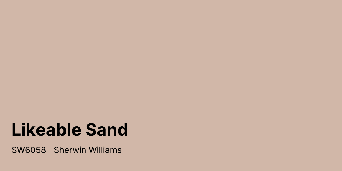 Sherwin Williams Likeable Sand SW6058 Paint Color | PaintPlan