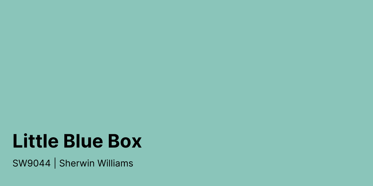 Sherwin Williams Little Blue Box SW9044 Paint Color | PaintPlan