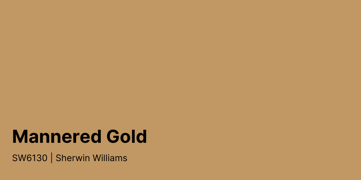Sherwin Williams Mannered Gold SW6130 Paint Color | PaintPlan