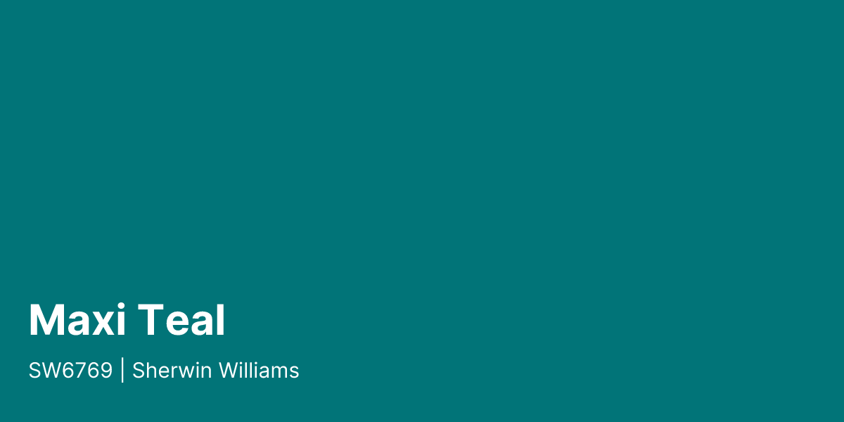 Sherwin Williams Maxi Teal SW6769 Paint Color | PaintPlan