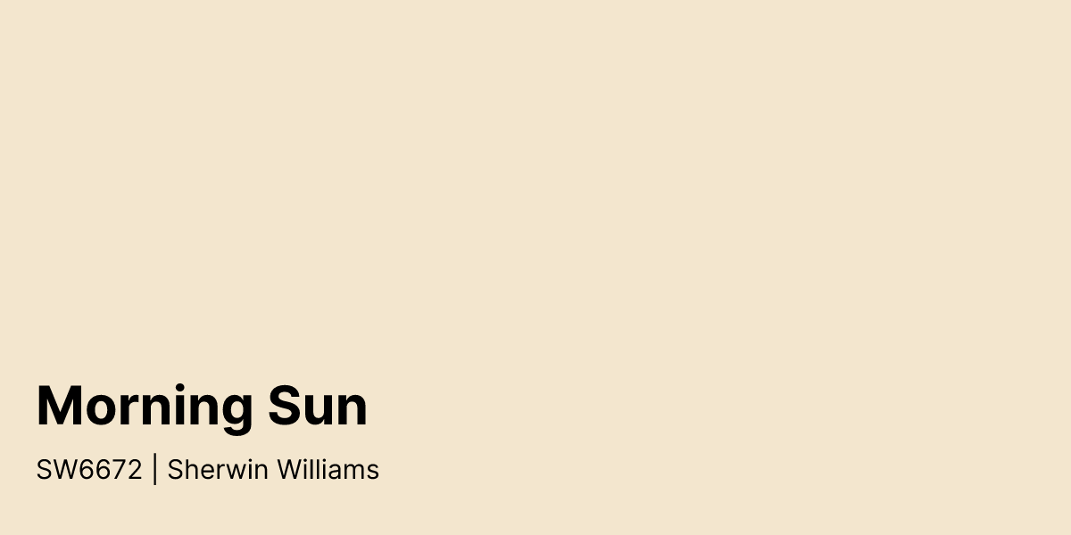 Sherwin Williams Morning Sun SW6672 Paint Color | PaintPlan