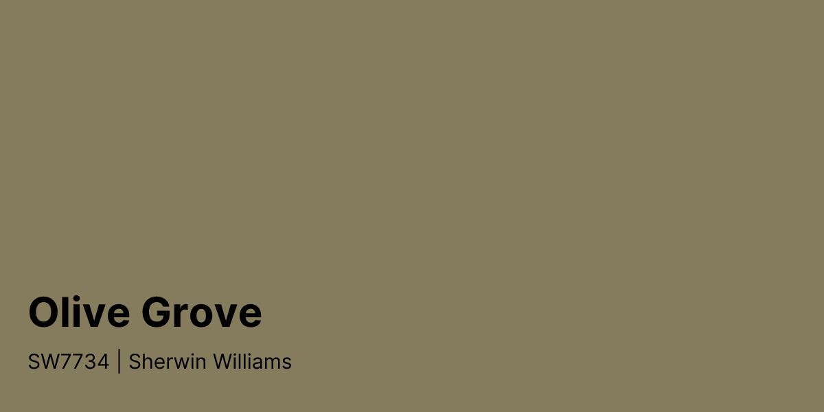 Sherwin Williams Olive Grove SW7734 Paint Color | PaintPlan