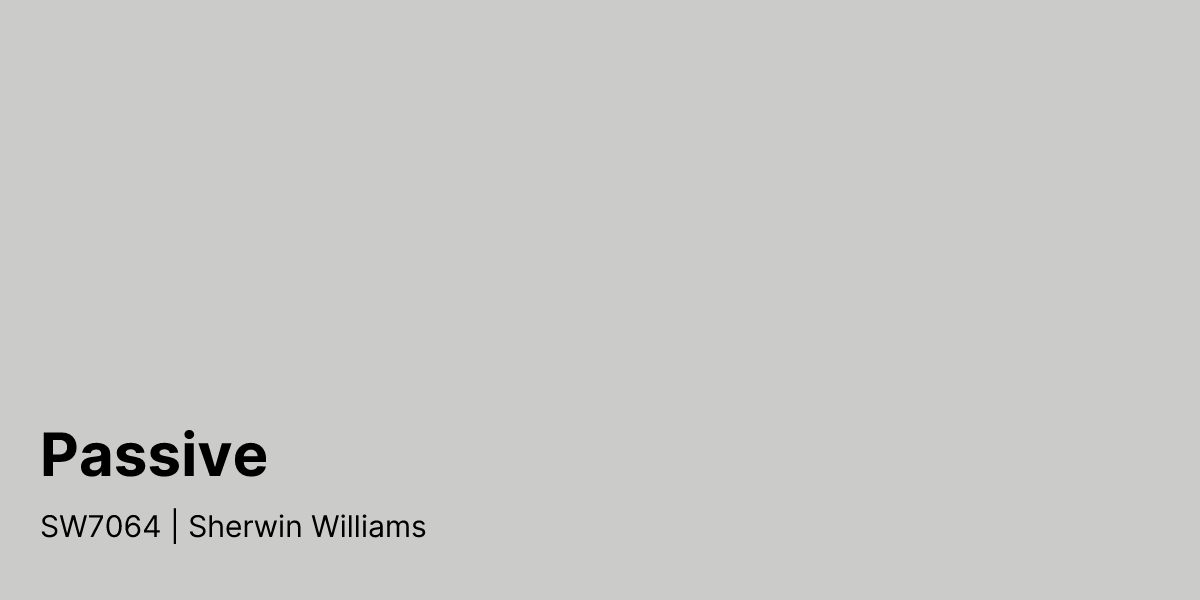 Sherwin Williams Passive SW7064 Paint Color | PaintPlan
