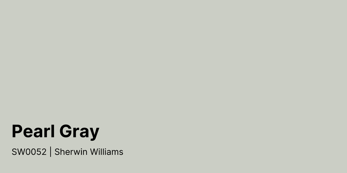Sherwin Williams Pearl Gray SW0052 Paint Color | PaintPlan
