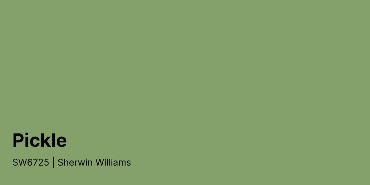 Sherwin Williams Pickle SW6725 Paint Color | PaintPlan