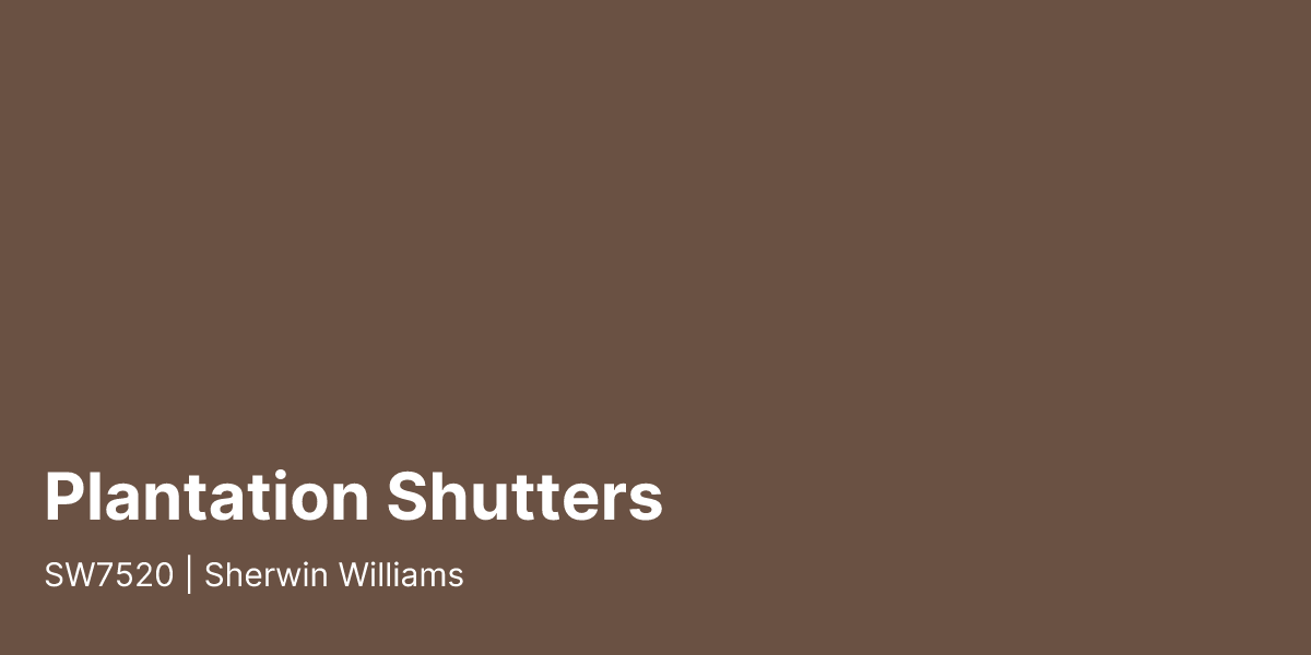 Sherwin Williams Plantation Shutters SW7520 Paint Color | PaintPlan