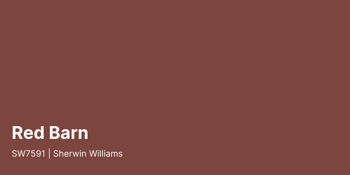 Sherwin Williams Red Barn SW7591 Paint Color | PaintPlan