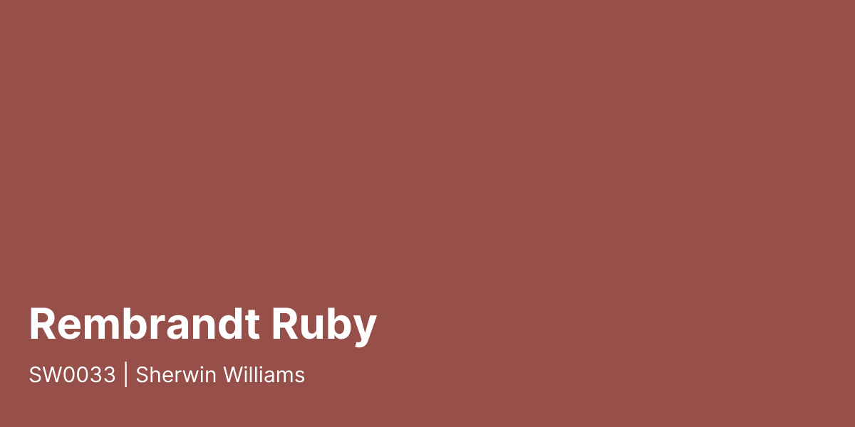 Sherwin Williams Rembrandt Ruby SW0033 Paint Color | PaintPlan