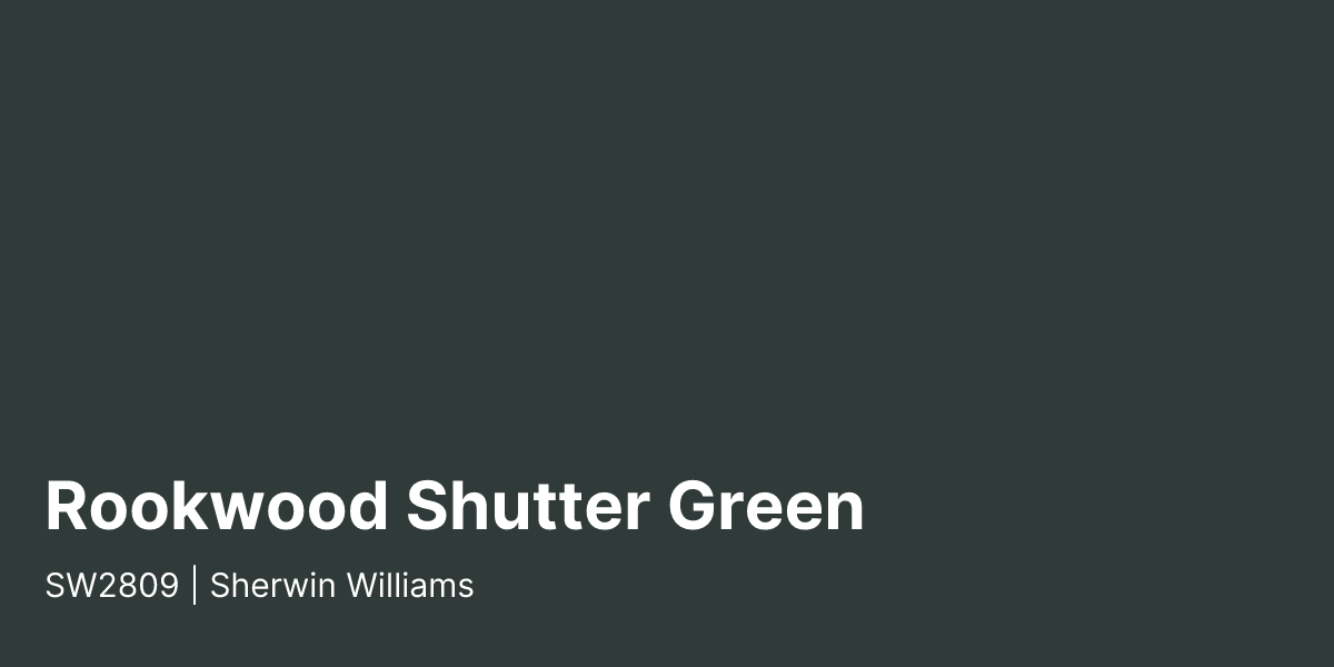 Sherwin Williams Rookwood Shutter Green SW2809 Paint Color | PaintPlan