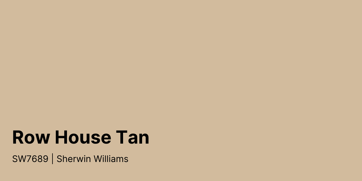 Sherwin Williams Row House Tan SW7689 Paint Color | PaintPlan