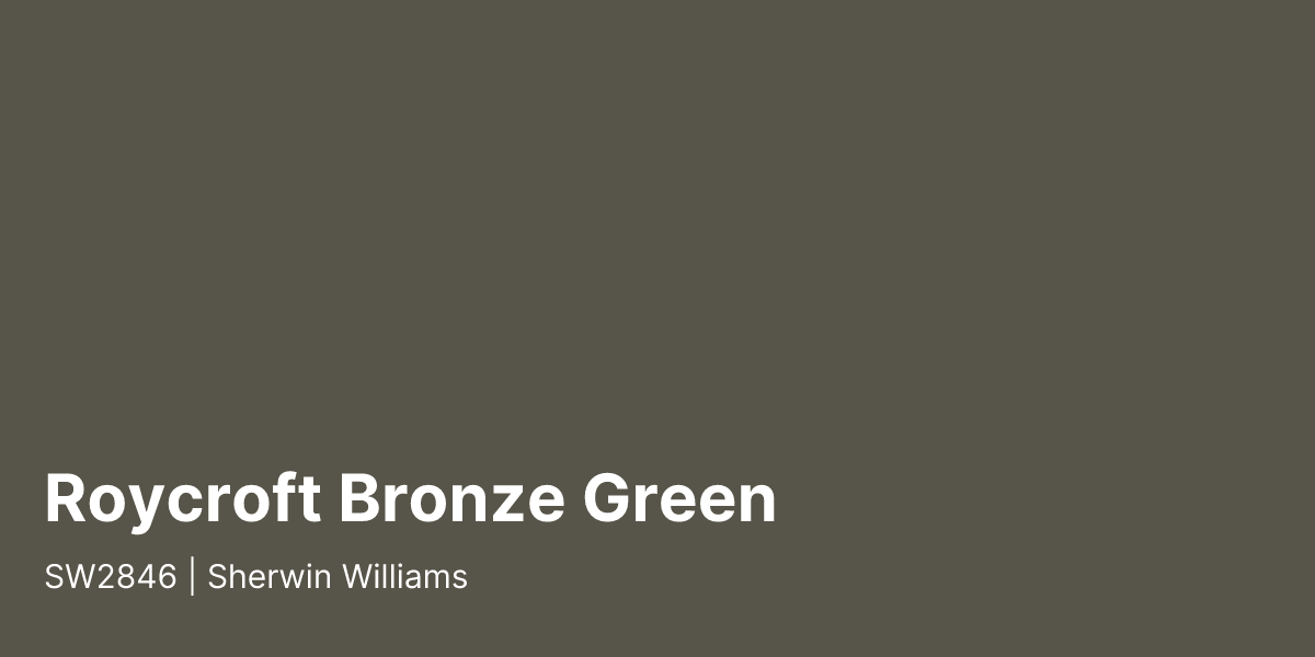 Sherwin Williams Roycroft Bronze Green SW2846 Paint Color | PaintPlan