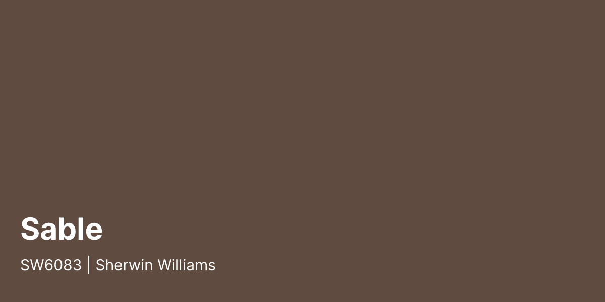 Sherwin Williams Sable SW6083 Paint Color | PaintPlan