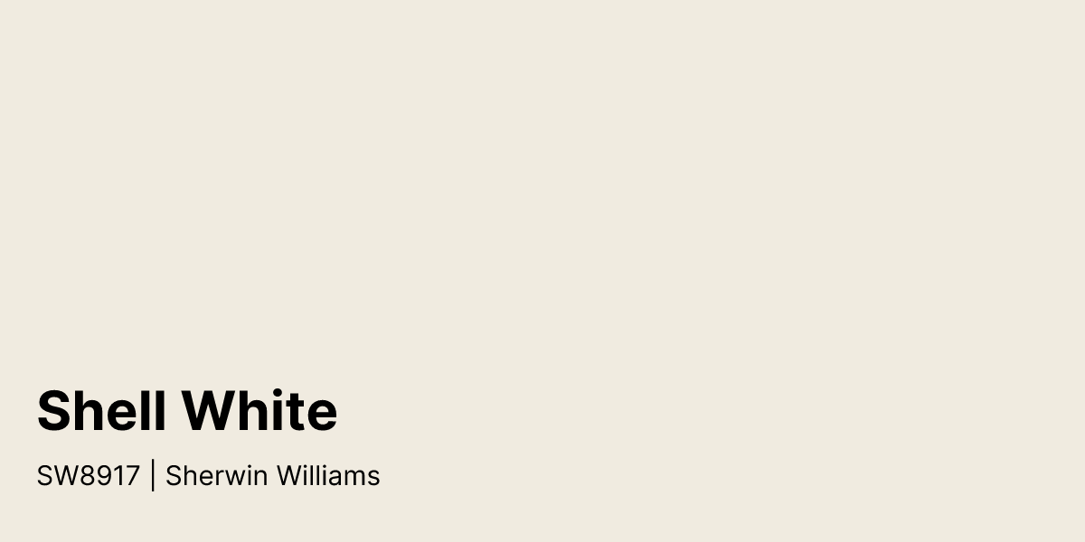 Sherwin Williams Shell White SW8917 Paint Color | PaintPlan