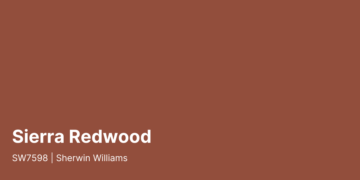 Sherwin Williams Sierra Redwood SW7598 Paint Color | PaintPlan