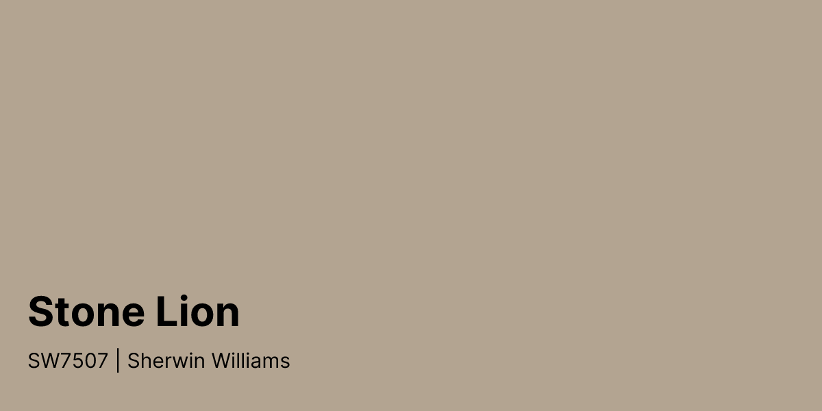 Sherwin Williams Stone Lion SW7507 Paint Color | PaintPlan