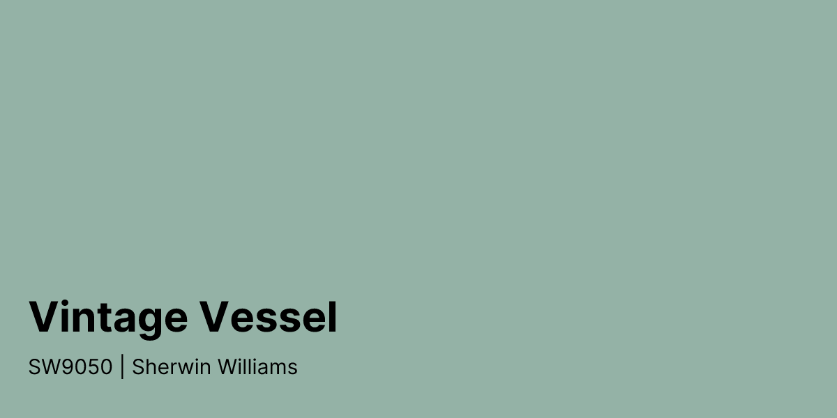Sherwin Williams Vintage Vessel SW9050 Paint Color | PaintPlan