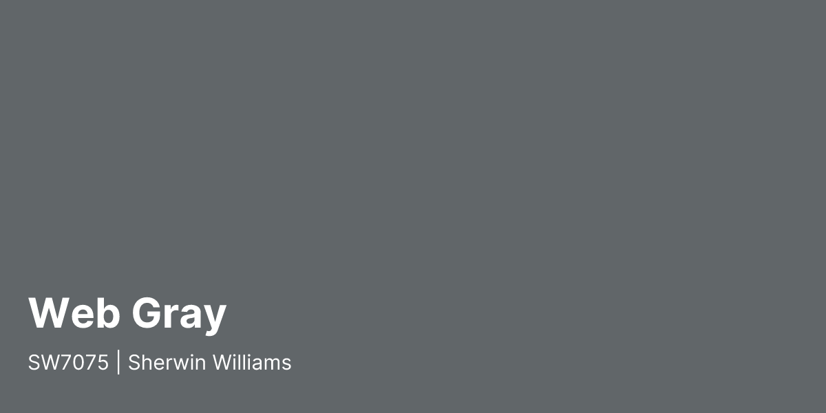 Sherwin Williams Web Gray SW7075 Paint Color | PaintPlan