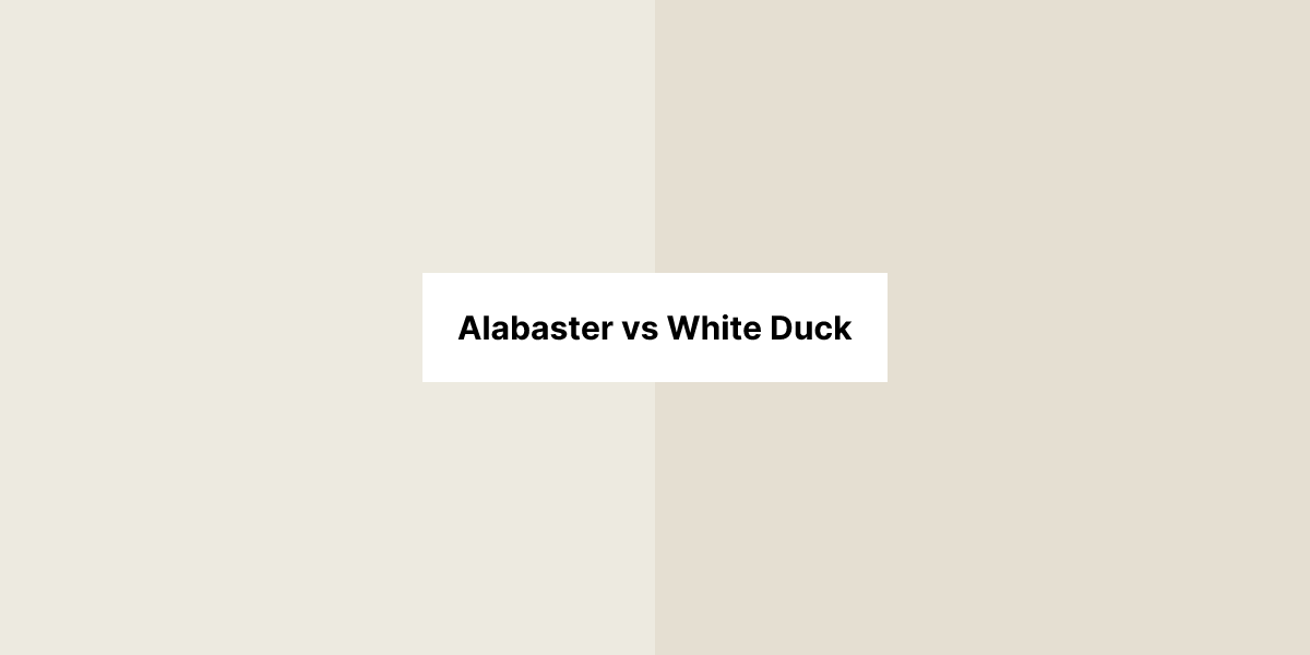 Sherwin Williams Alabaster vs Sherwin Williams White Duck | PaintPlan